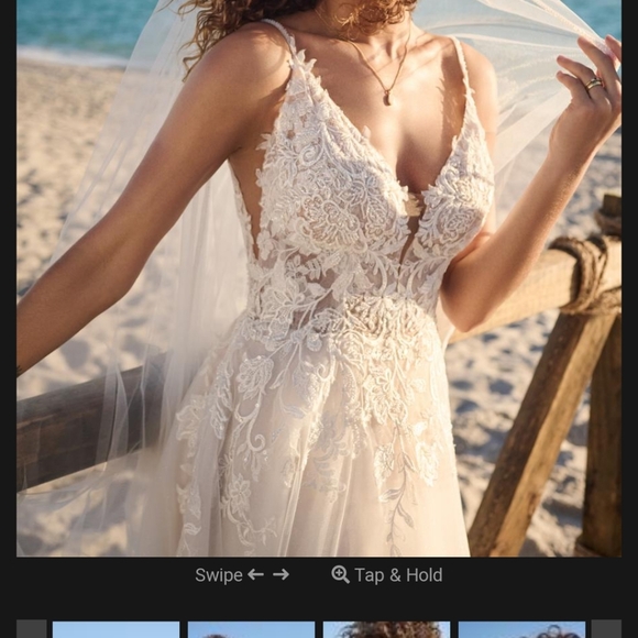 Maggie Sottero | Dresses | Rebecca Ingramlizzy 23rk684a Ivory Glitter Wedding Dress | Poshmark